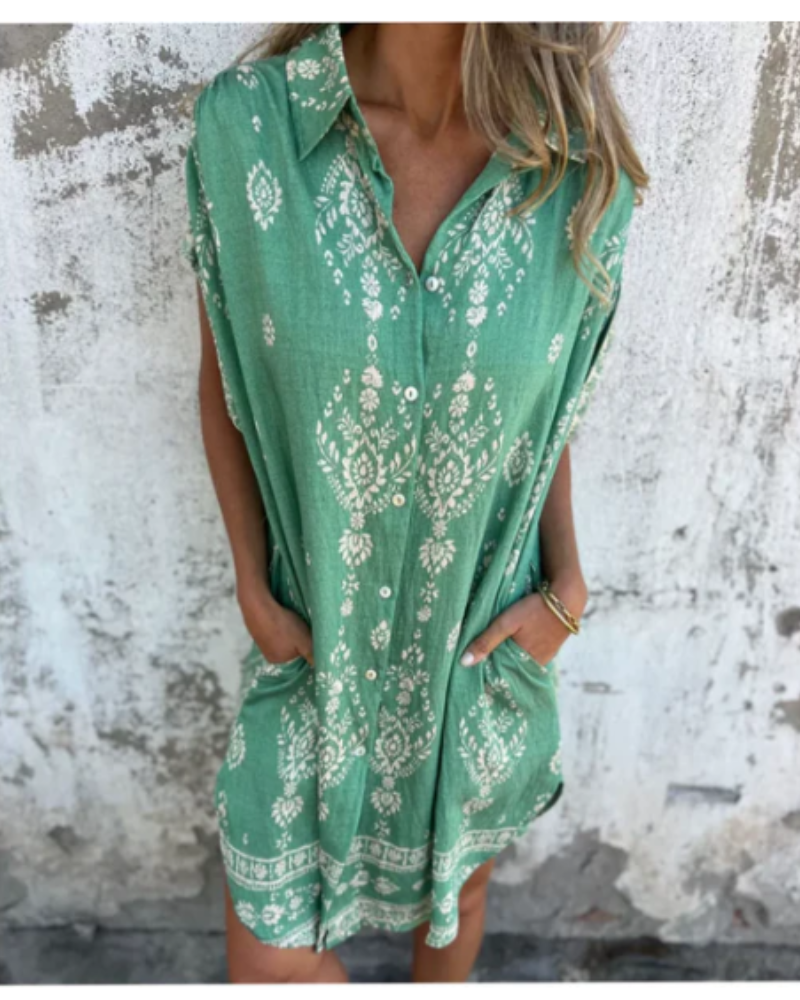 ORONE - VESTIDO HOLGADO ESTAMPADO – DianaMexico